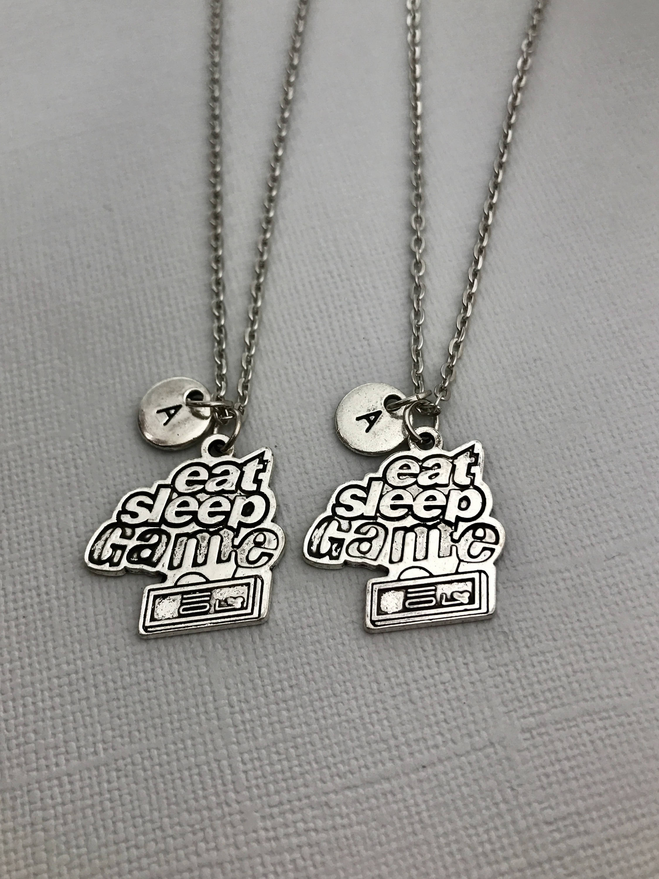 Best Friend Necklace Gamer Necklace Gamer Jewelry Eat | Etsy