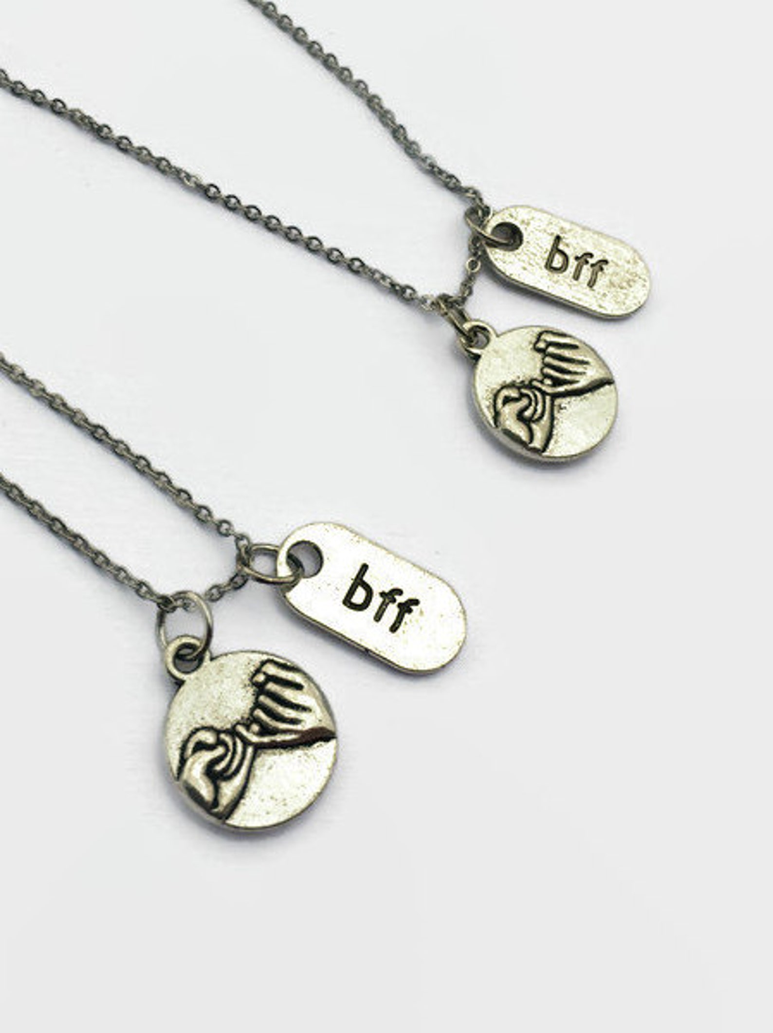 Bff Necklace Pinky Promise Pinky Swear Best Friend Etsy