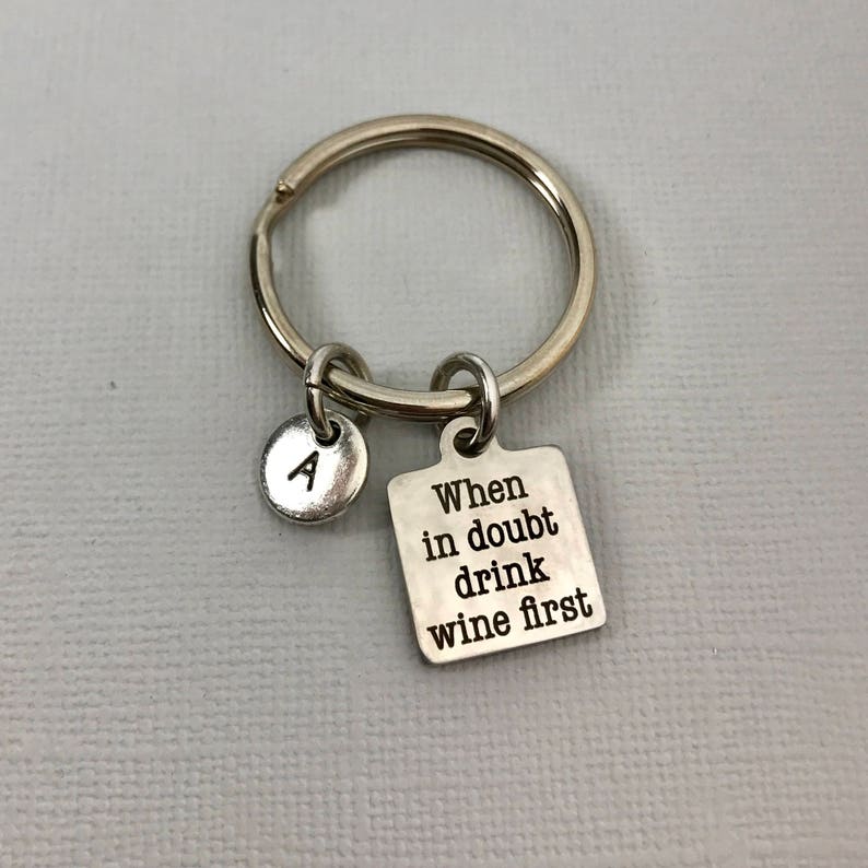 Wine Keychain Wine Keychain Wine Charm Personalized - Etsy
