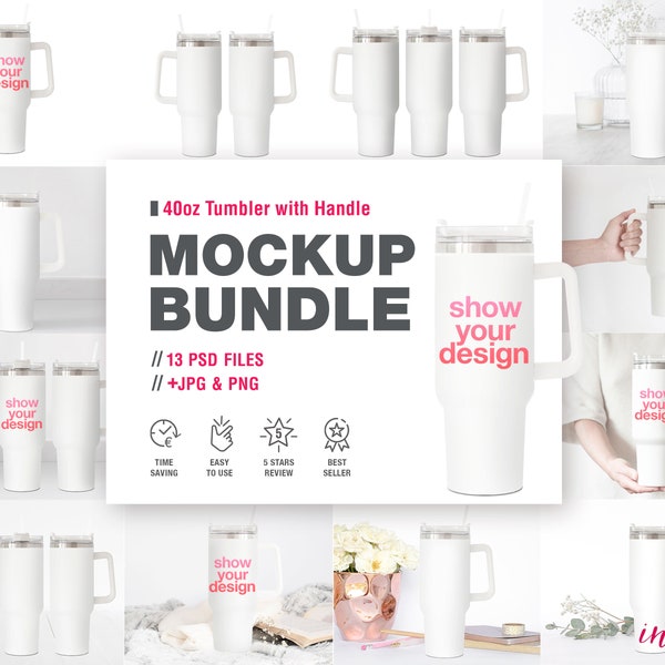 Stanley 40oz Tumbler Mock up Smart Objects - Etsy