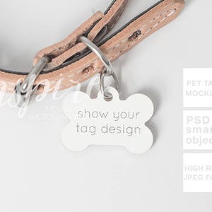 Bone Dog Tag Mockup / PSD Smart Object / Minimalist Styled - Etsy