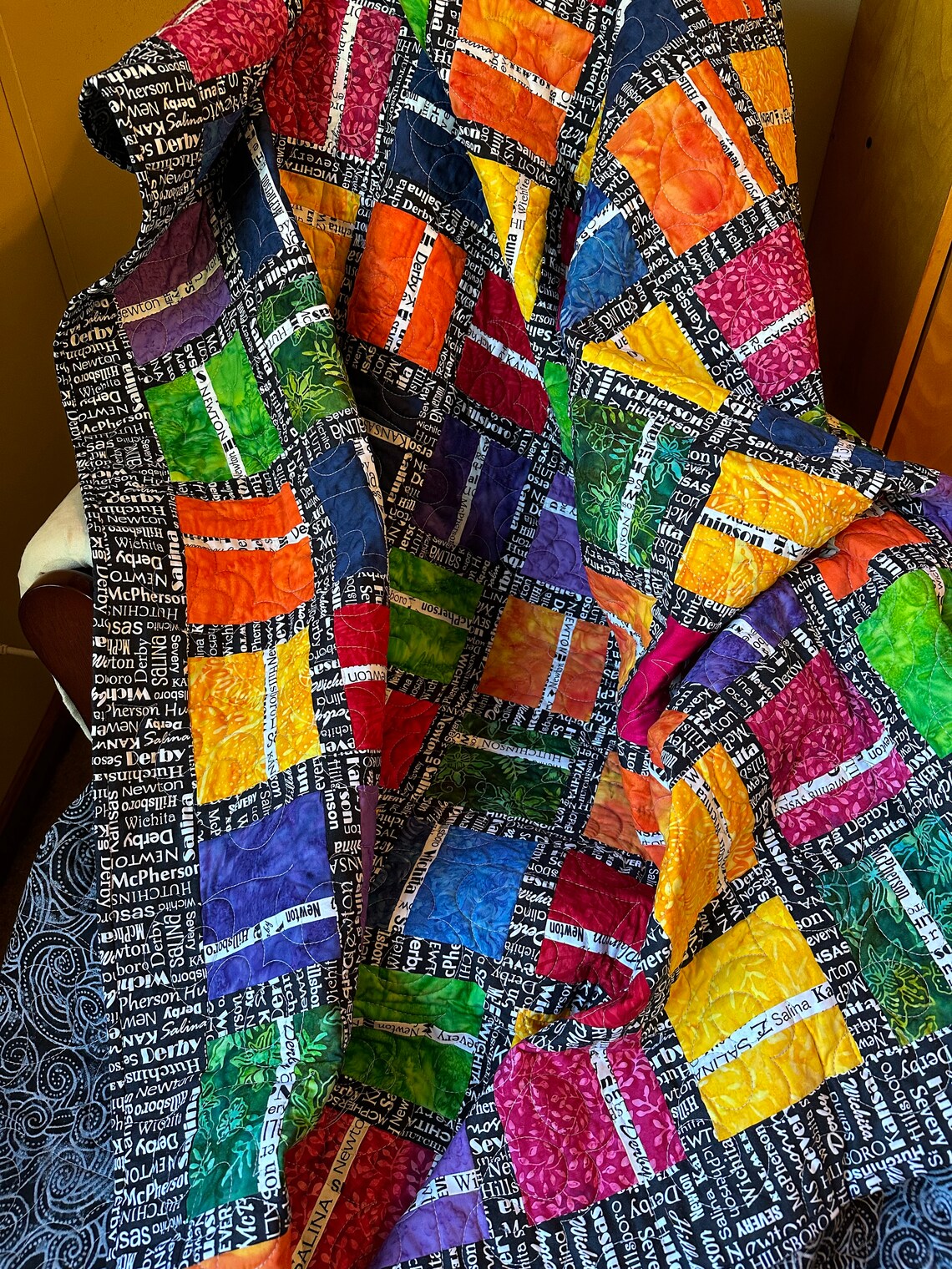Bright Shop Fabric Quilt Large Lap Size 68x70, Custom Fabric - Etsy