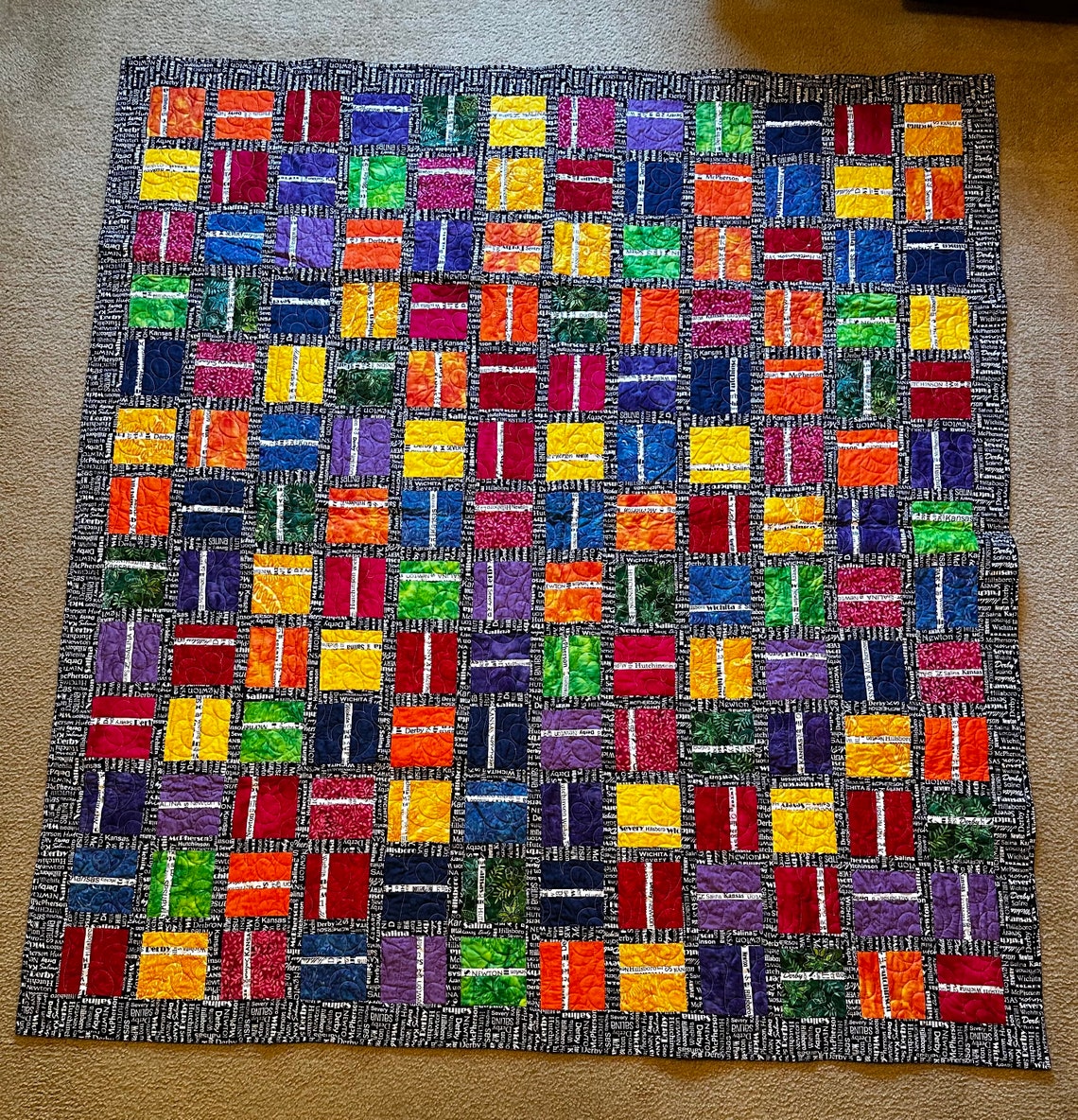 Bright Shop Fabric Quilt Large Lap Size 68x70, Custom Fabric - Etsy