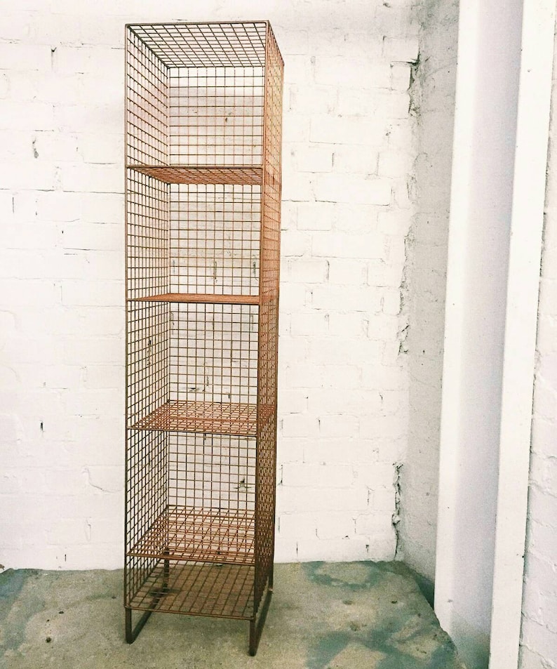 Copper Coloured Metal Wired Shelving Unit - Etsy UK