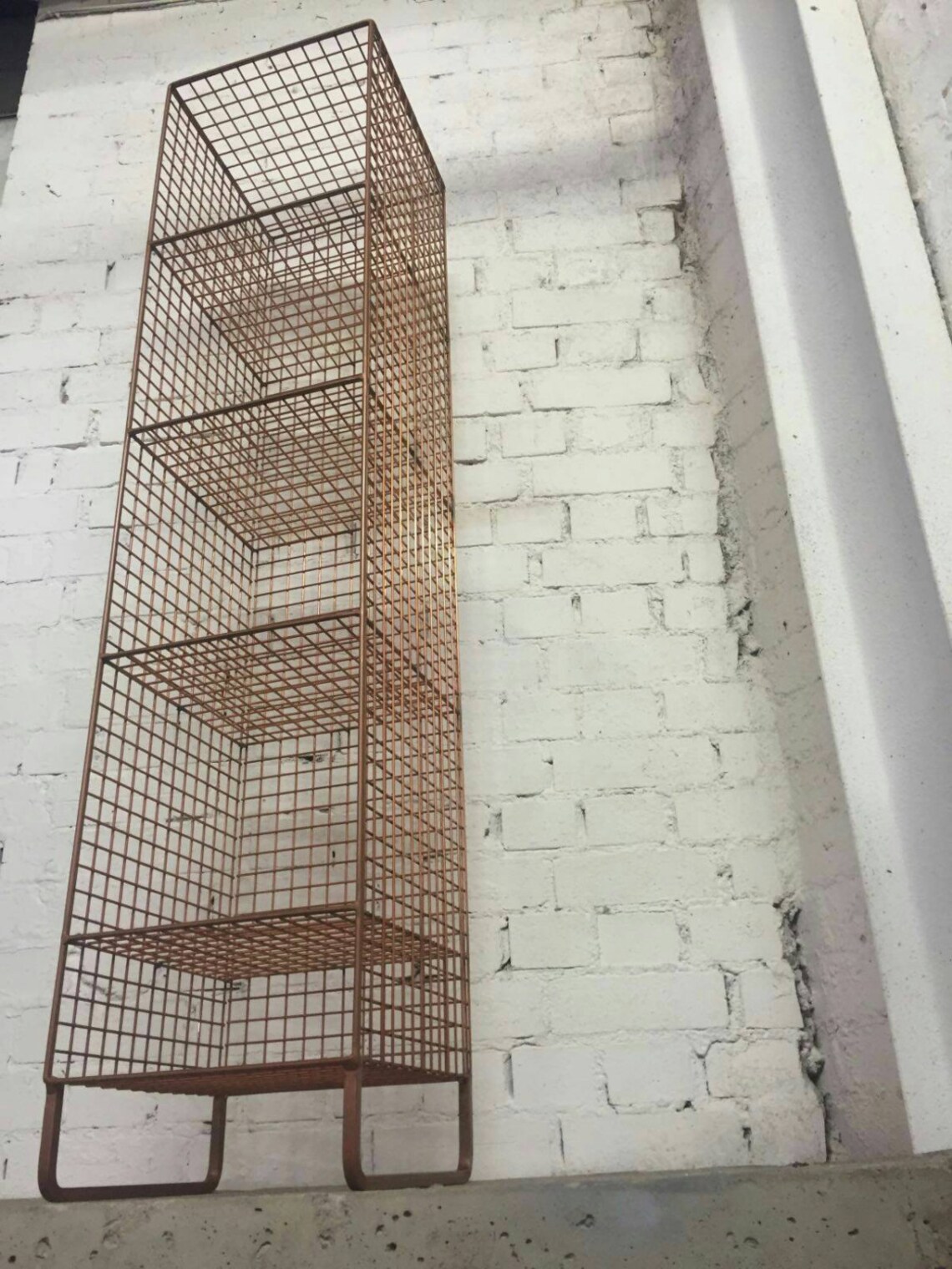 Copper Coloured Metal Wired Shelving Unit - Etsy