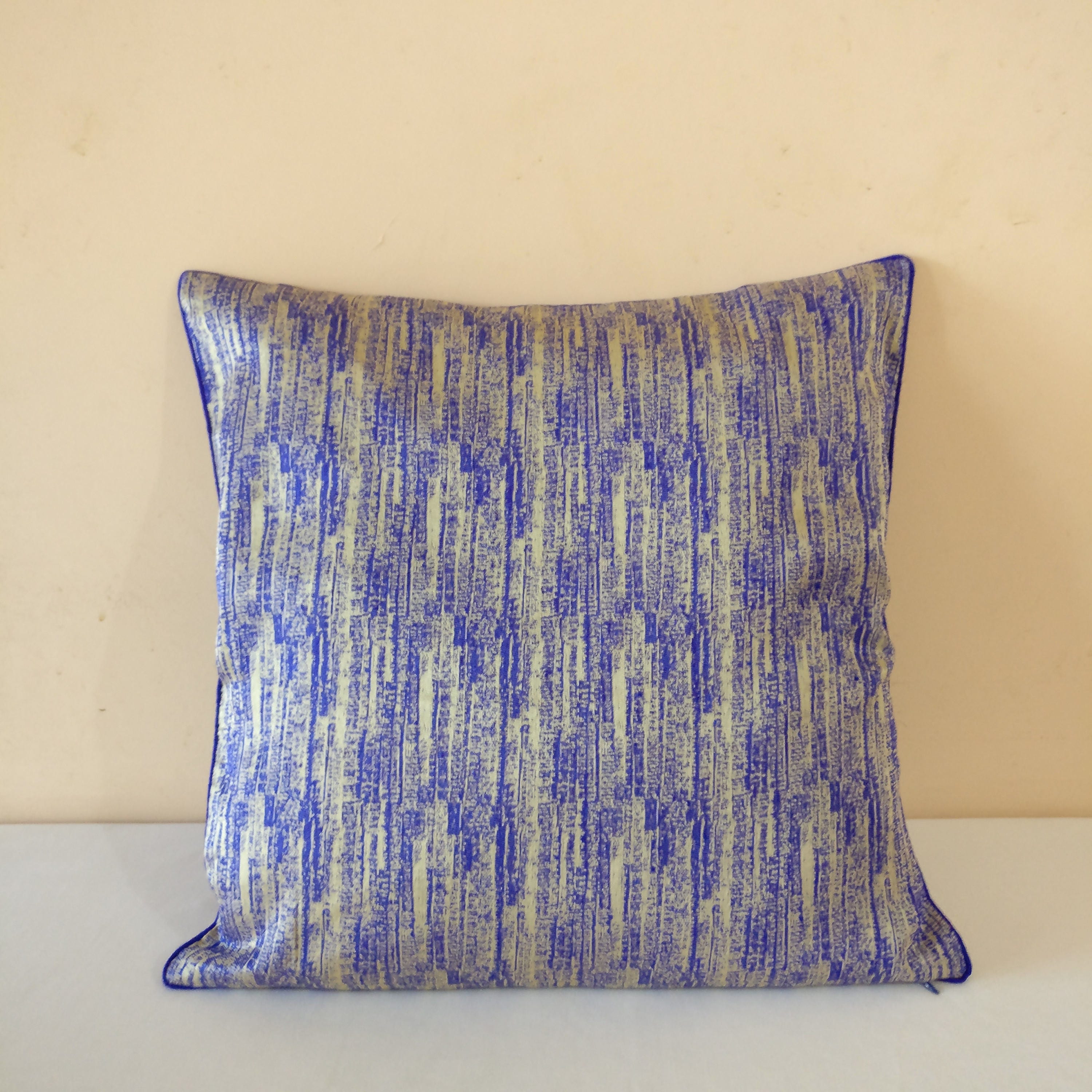 Blue & Taupe Pillow Cover/ Blue Textured Pillow/ Accent - Etsy