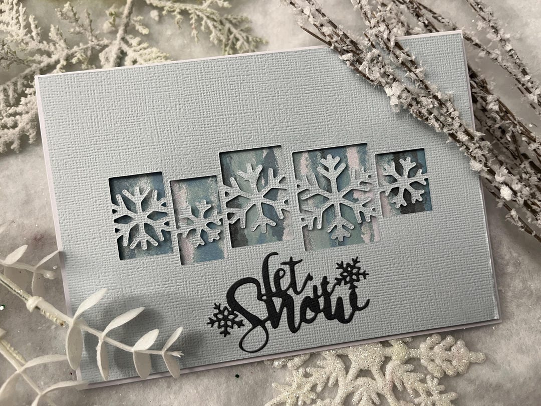 Let It Snow Snowflake Christmas Cards Snowflakes/silver Snowflakes ...