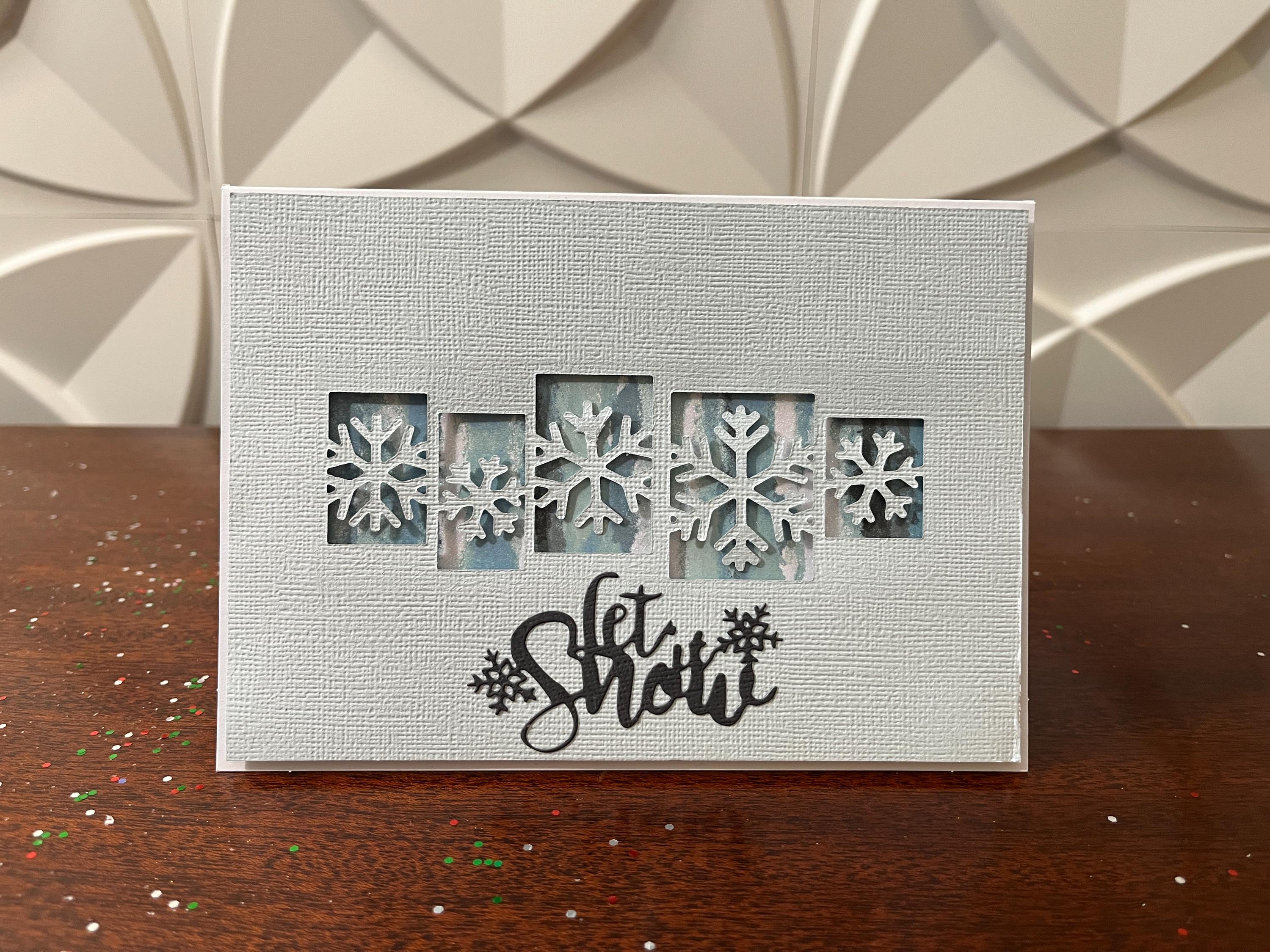 Let It Snow Snowflake Christmas Cards Snowflakes/silver Snowflakes ...
