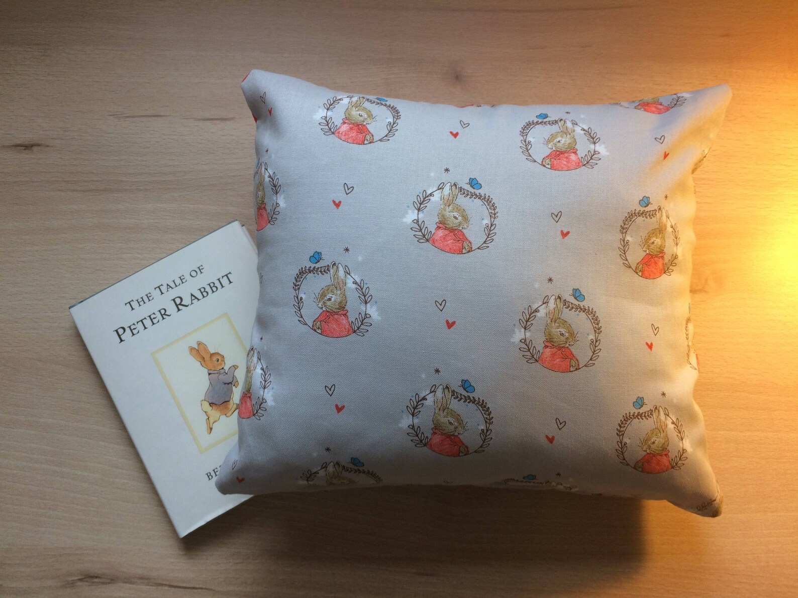 Peter Rabbit Hand Made Book Cushion Including Book, Beatrix Potter ...