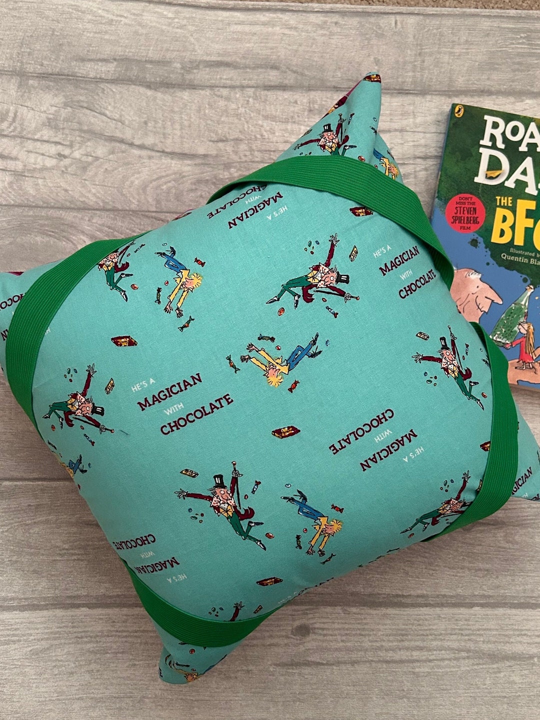Charlie & the Chocolate Factory Book Cushion/roald Dahl Cushion/ Tablet ...