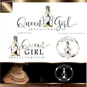 Queen Logo Design, Royal Boutique Branding Kit, Beauty Photography ...