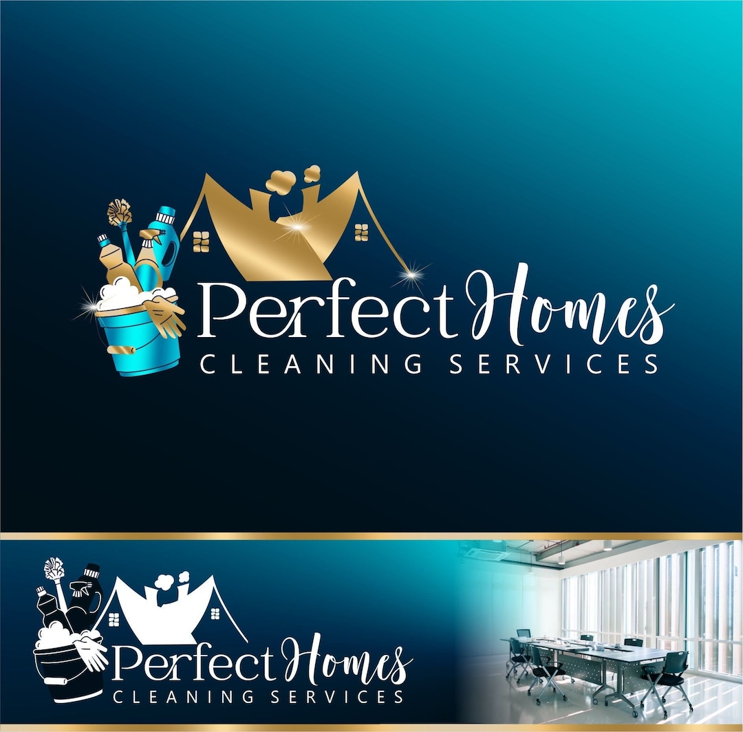 Cleaning Service Logo Design, Commercial Residential Logo Home House ...