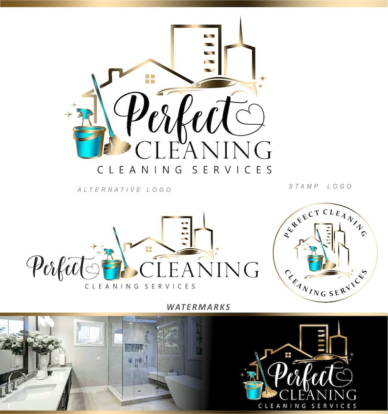 Cleaning Service Logo Design, Car Detailing, Commercial Residential ...