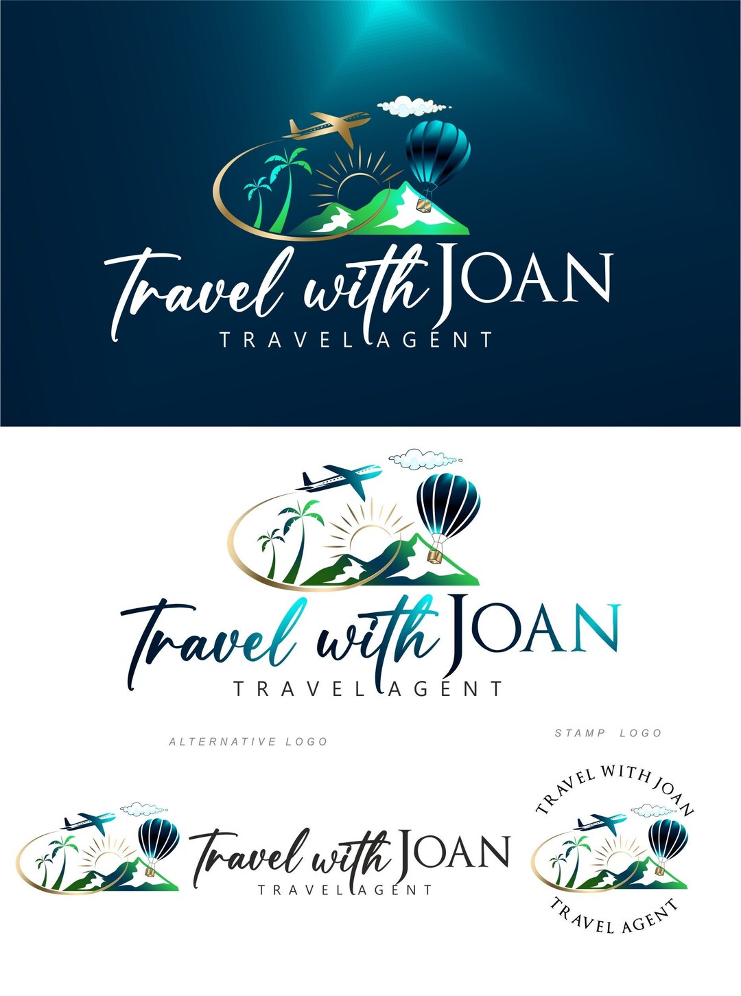 Travel Logo, Adventure Branding Kit, Trip Design, Travel Blog, Baloon ...