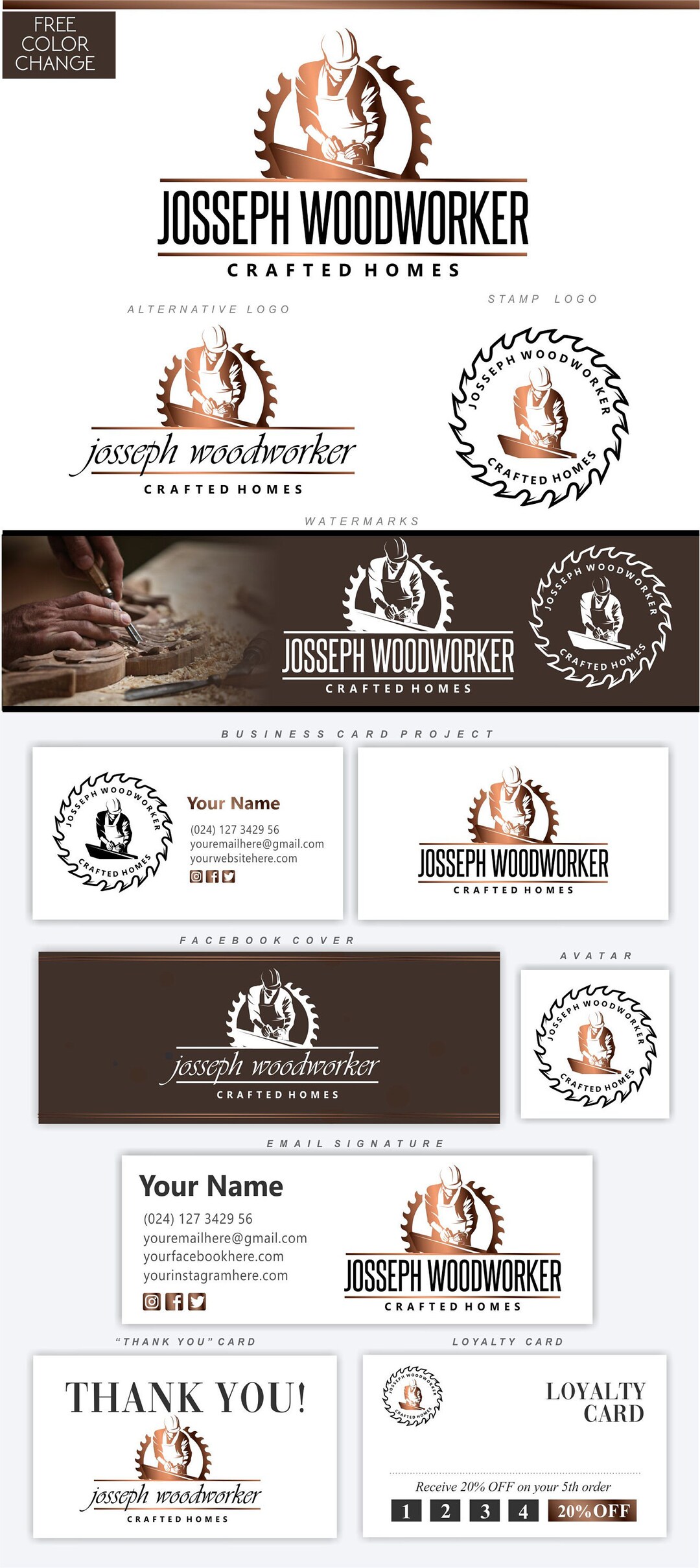 Carpentry Logo Design, Woodwork Home Repair Service, Craft Handmade ...