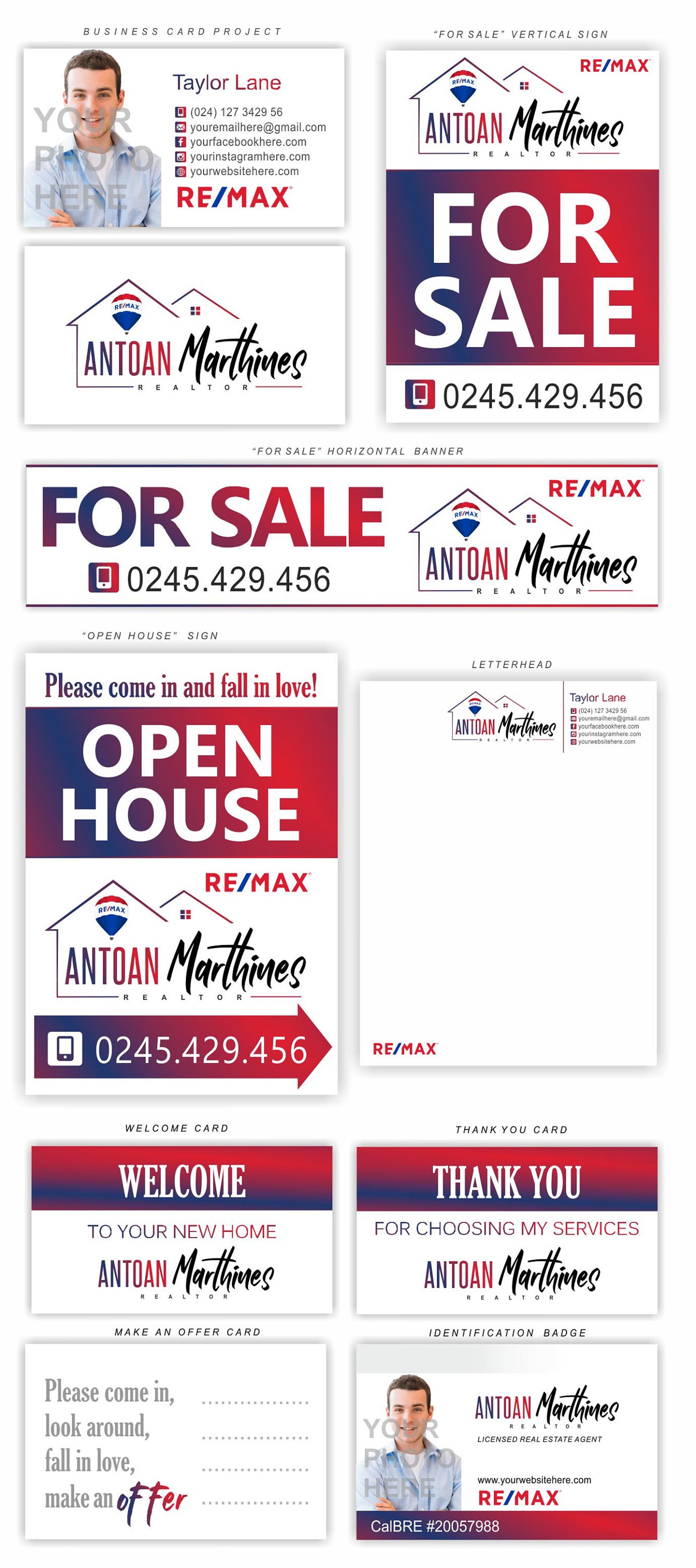 REMAX Realtor Logo Real Estate Logo Design, Branding Kit, Realtor Logo ...