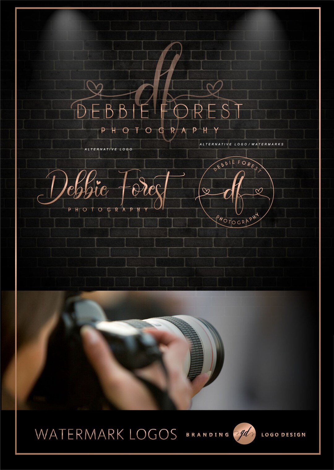 Watermark Logo, Photography Logo, Branding Package, Signature Logo ...