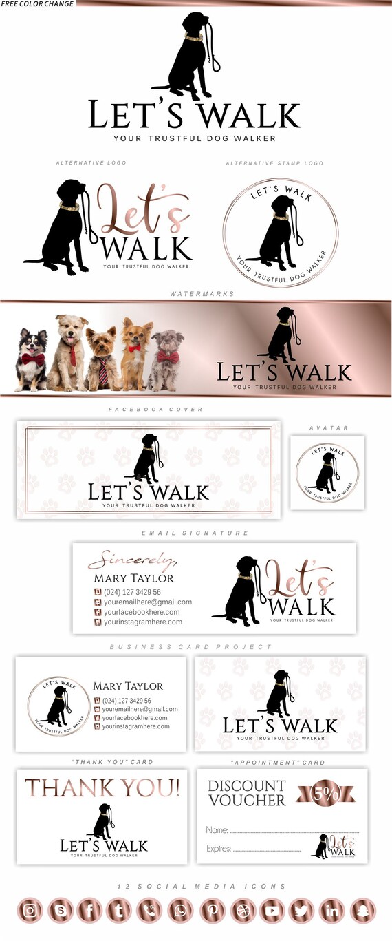 Dog Walking Logo Ideas