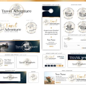 Travel Logo, Adventure Branding Kit, World Map Trip Design, Travel ...