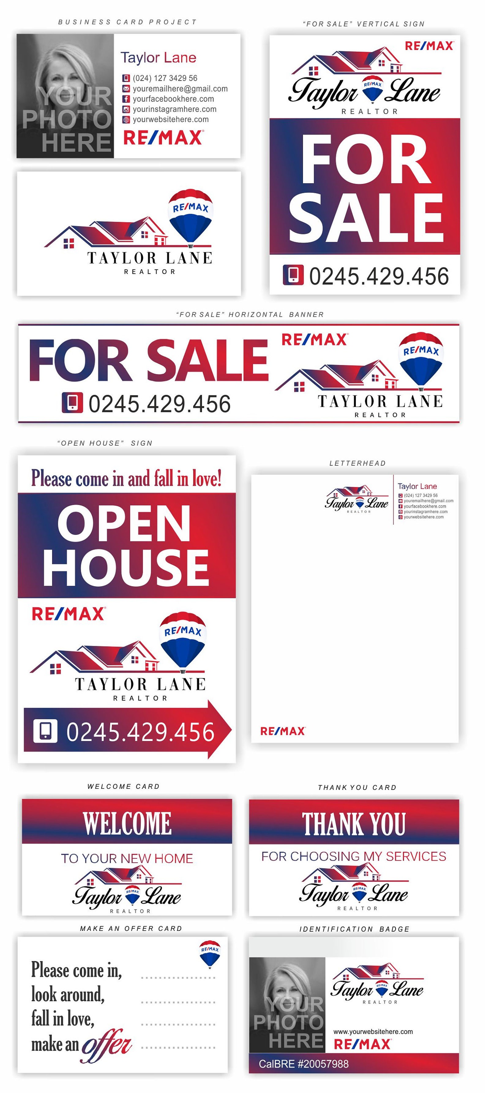 REMAX Realtor Logo Real Estate Logo Design, Branding Kit, Realtor Logo ...