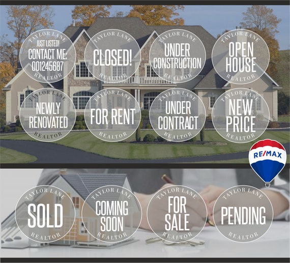 Realtor Badges White Circle Watermark Stamp Logo Design Real | Etsy