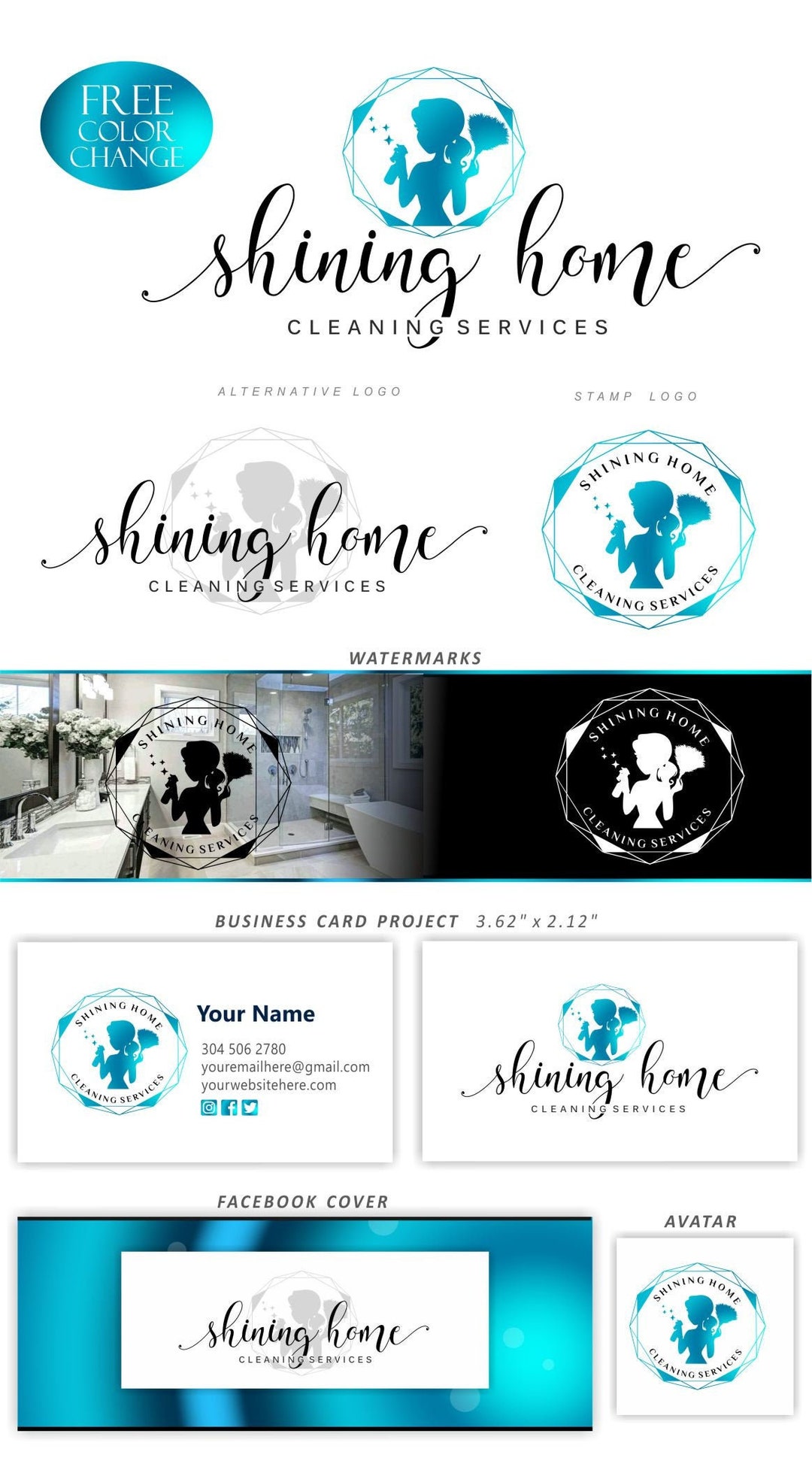 Maid Cleaning Logo Design Custom, Business Maid Logo, Home Service ...
