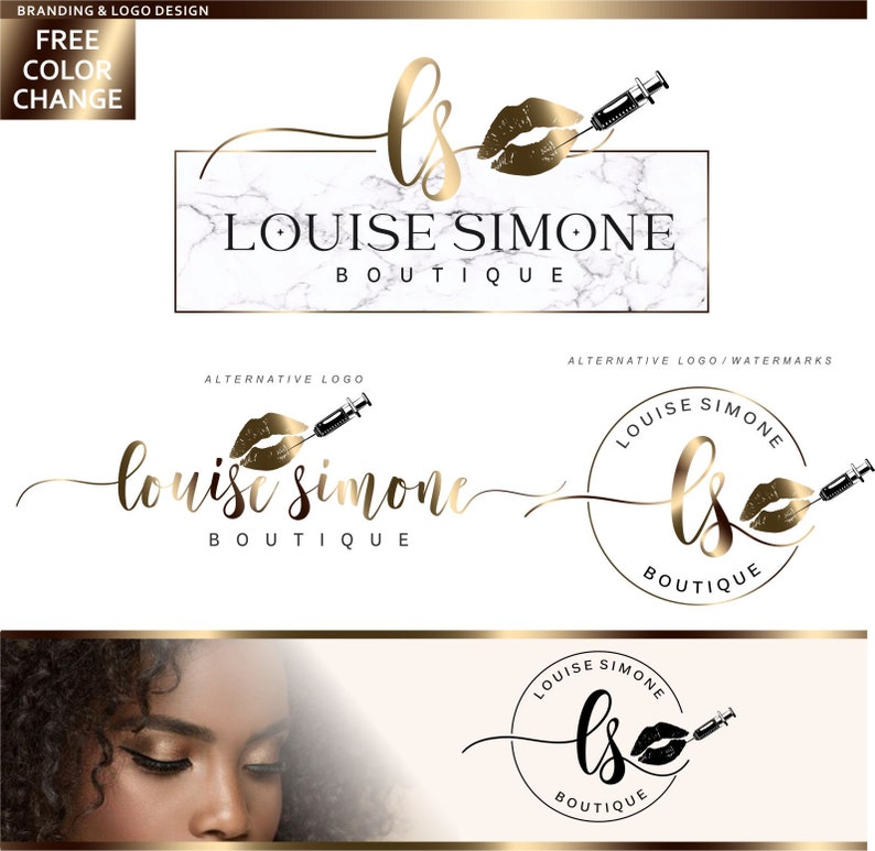 Lip Injection Logo Medical Cosmetics Logo Boutique Logo Kit | Etsy