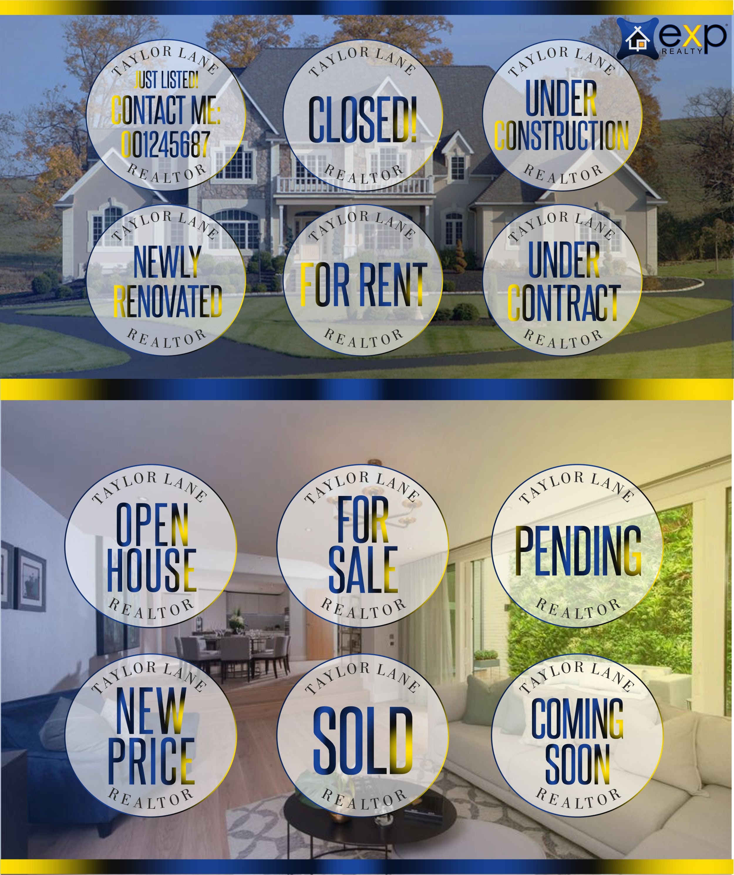 Realtor Badges Circle Watermark Stamp Logo Design Real - Etsy