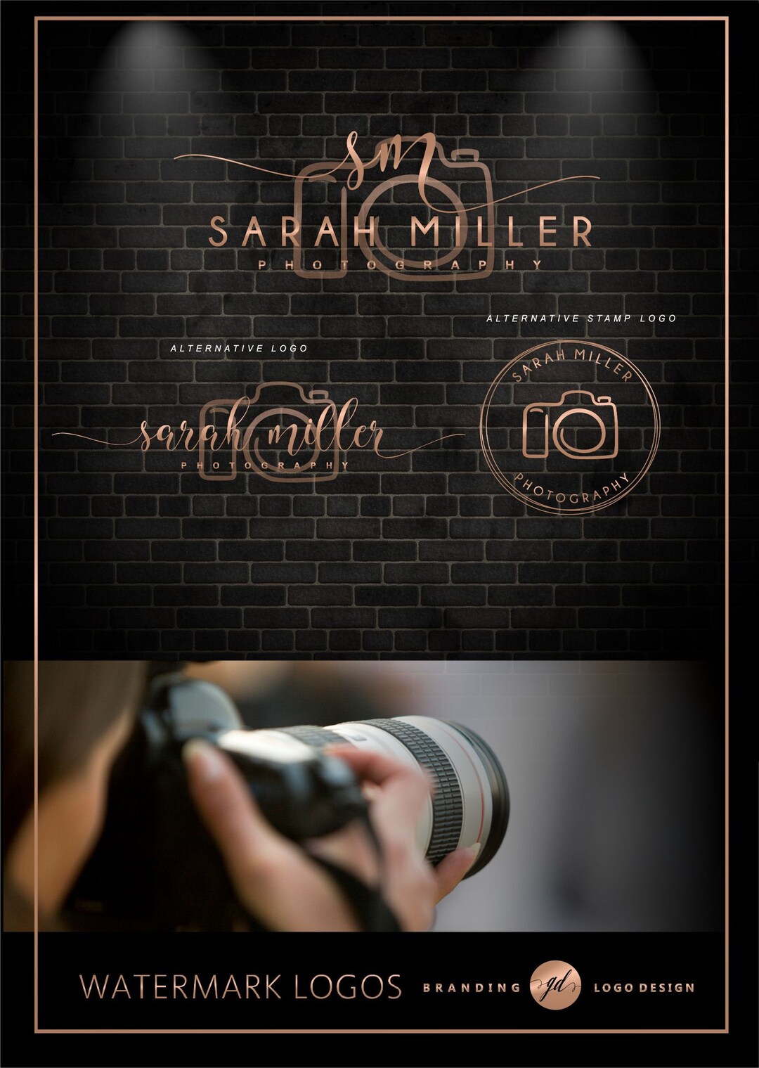 Watermark Logo, Photography Logo, Branding Package, Signature Logo ...
