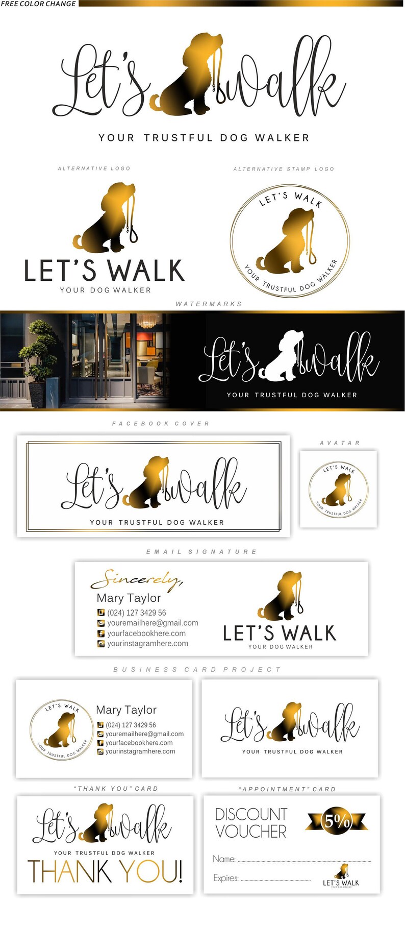 Cute Pet Logo Design Dog Walking Branding Pet Spa Business | Etsy