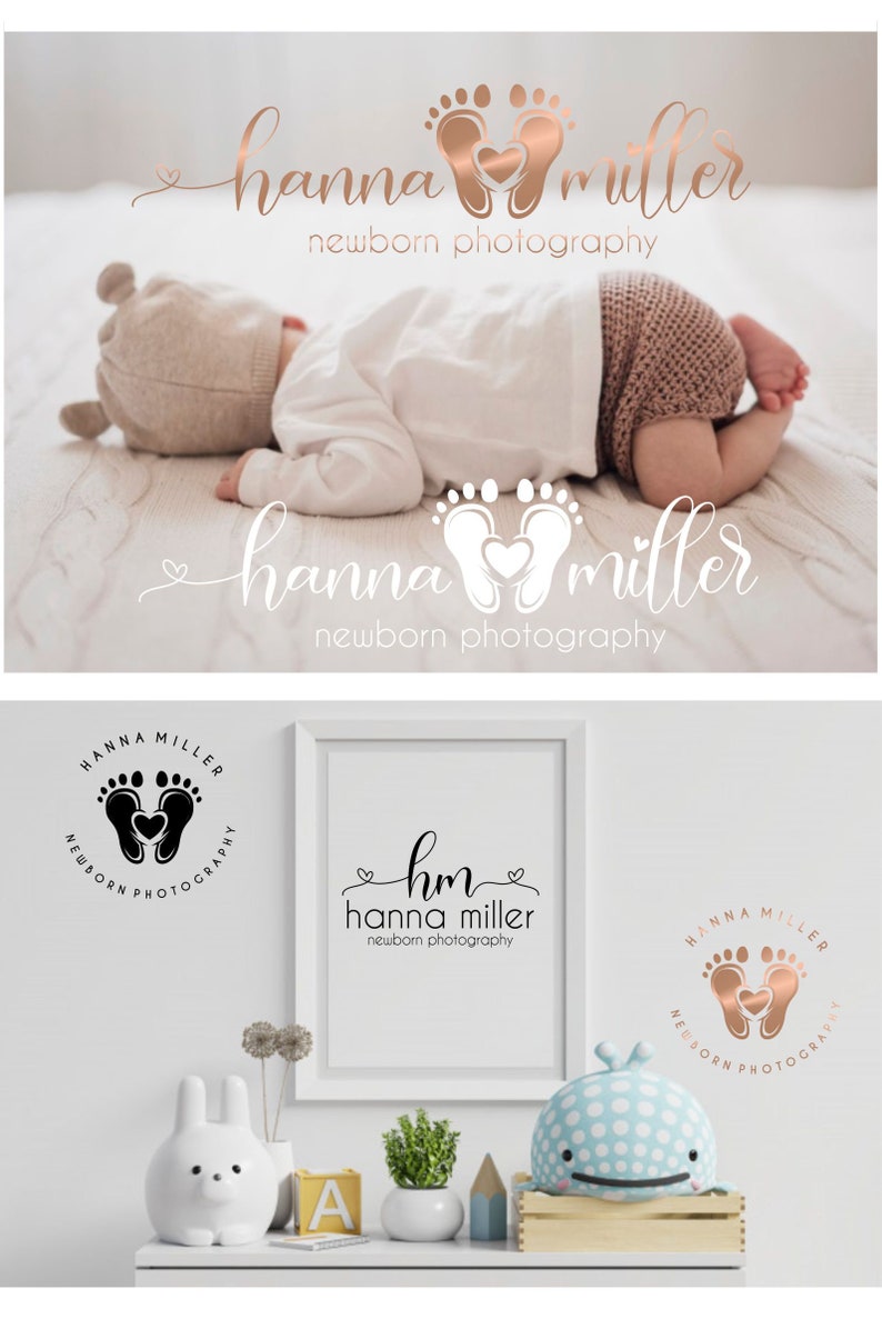 Watermark Logo Newborn Photography Logo Branding Package - Etsy