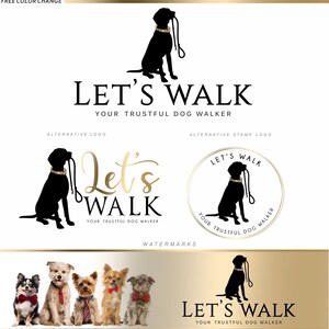 Cute Pet Logo Design, Dog Walking Branding, Pet Spa Business Set Dog ...