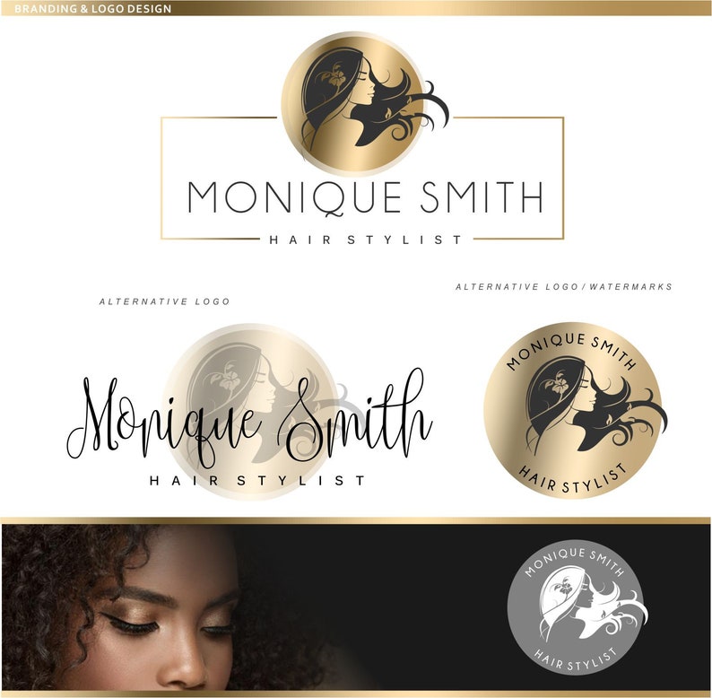 Makeup Logo Design Beauty Logo Design Rose Gold Branding Kit - Etsy