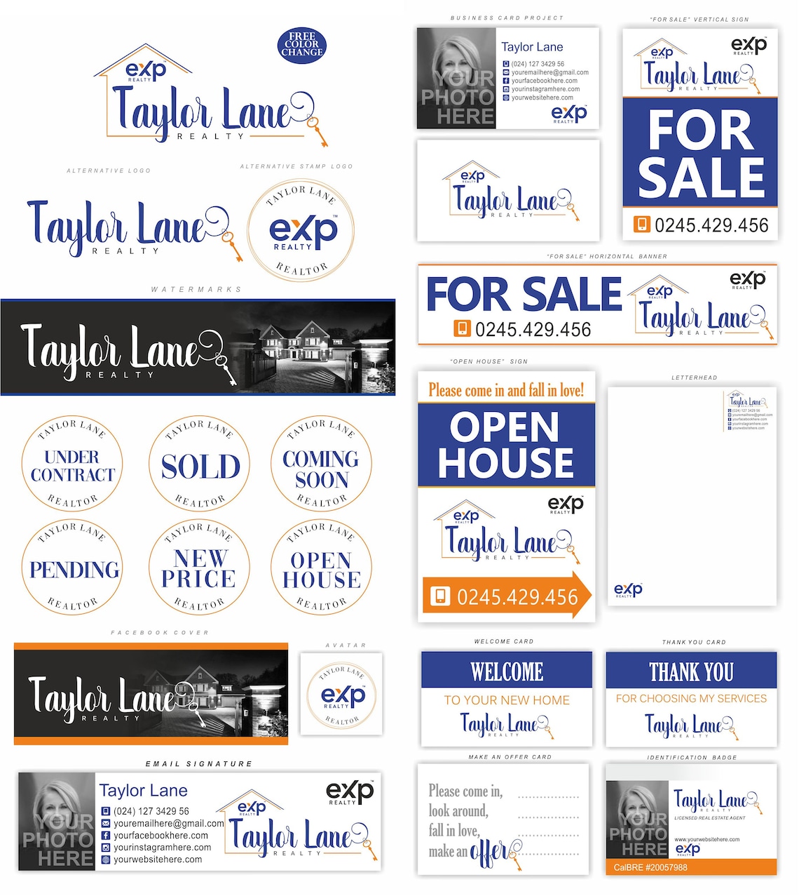 EXP Realtor Logo Real Estate Logo Design New EXP Realty - Etsy