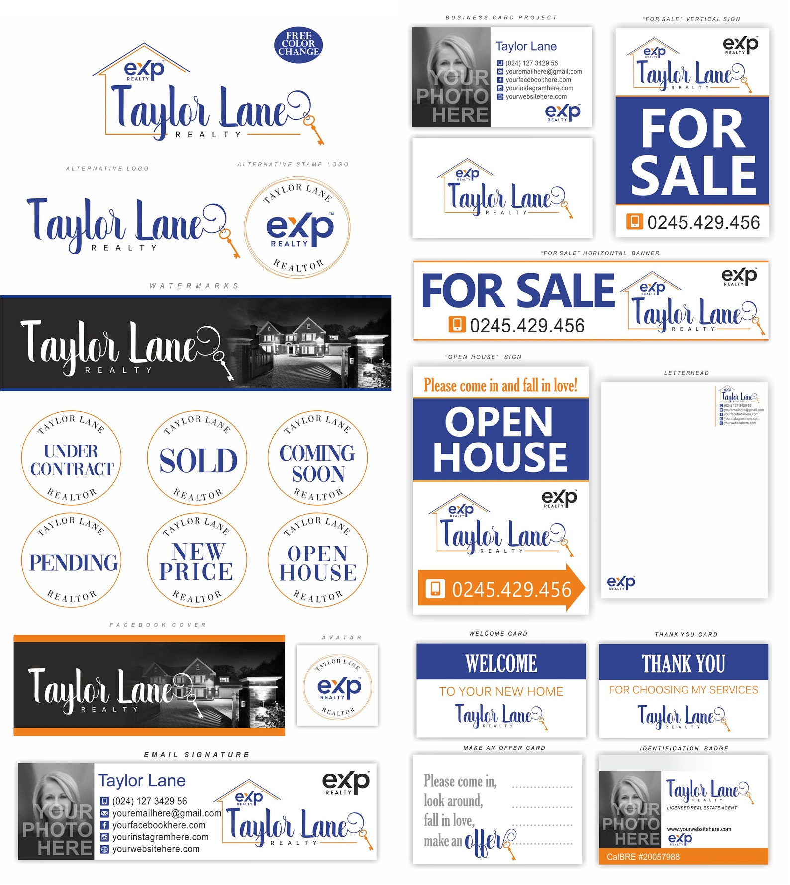 EXP Realtor Logo Real Estate Logo Design New EXP Realty - Etsy