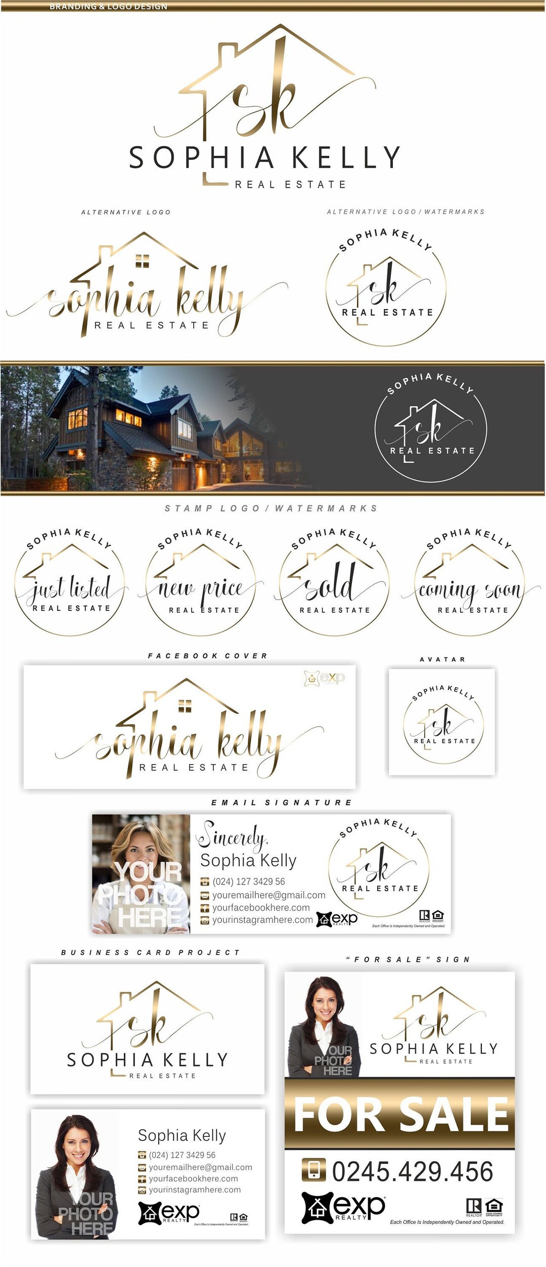 Realtor Logos, Pre-made Real Estate Logos, Realtor Branding, Real ...