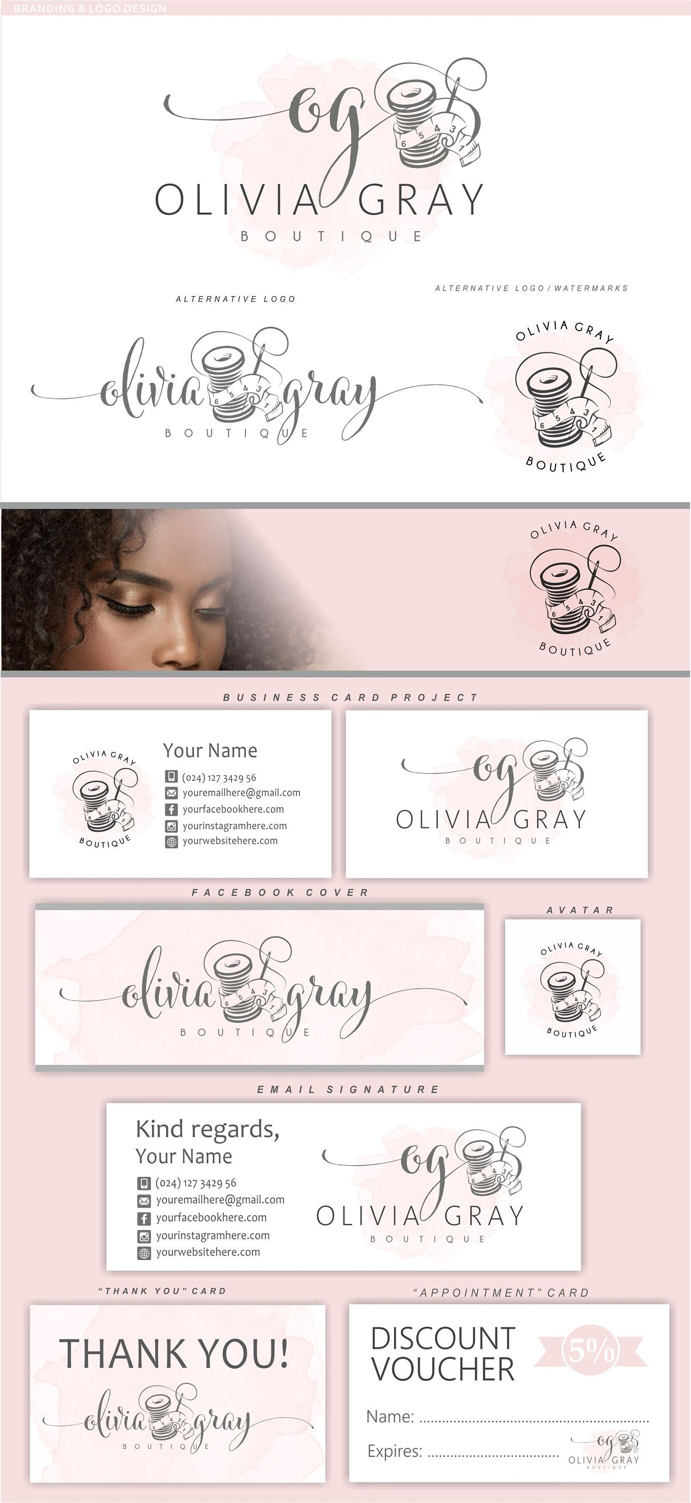 Boutique logo package Sewing Logo Thread Pool Clothing | Etsy