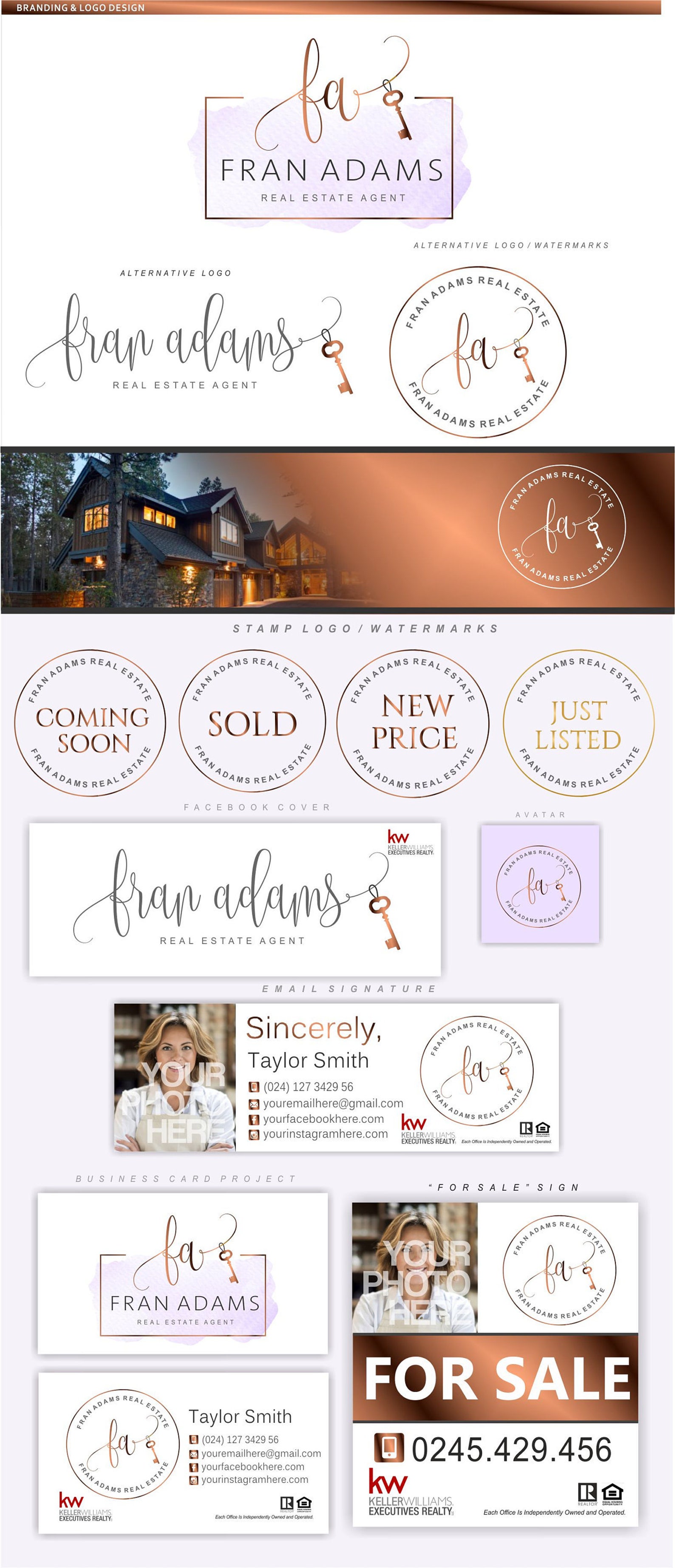 Real Estate Logo Design Realtor Logo Key Logo Premade | Etsy