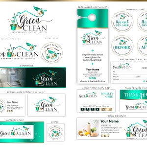 Cleaning Service Logo Design, Bio Organic Healthy Commercial ...
