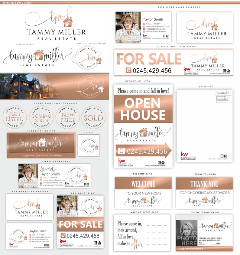 Real Estate logo Real estate marketing sign Realtor logo | Etsy