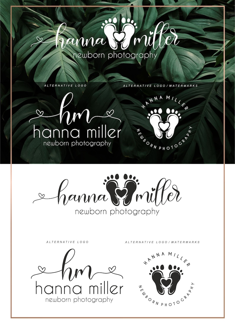 Watermark Logo Newborn Photography Logo Branding Package - Etsy