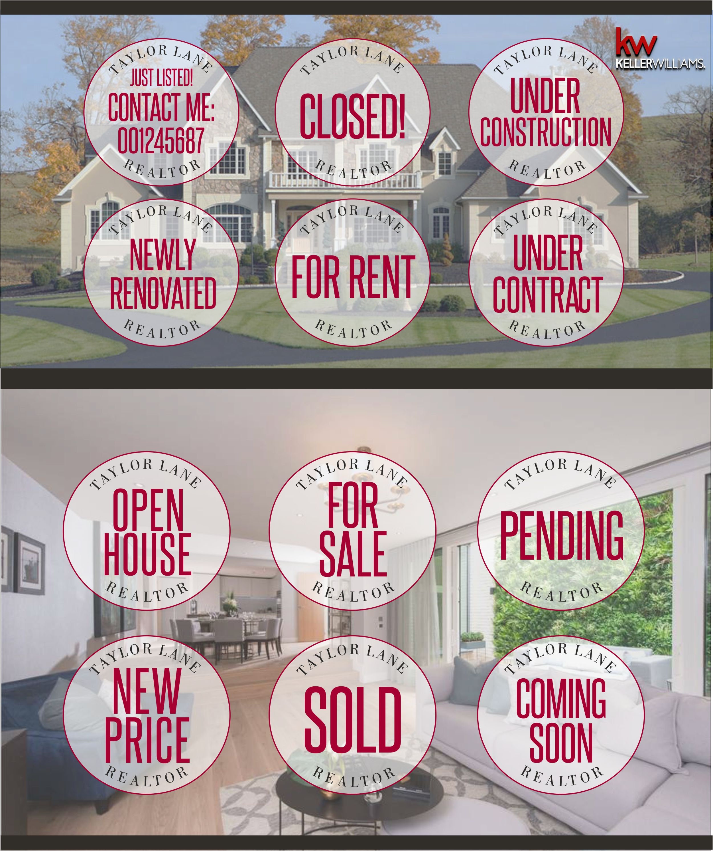 Realtor Badges Circle Watermark Stamp Logo Design Real - Etsy