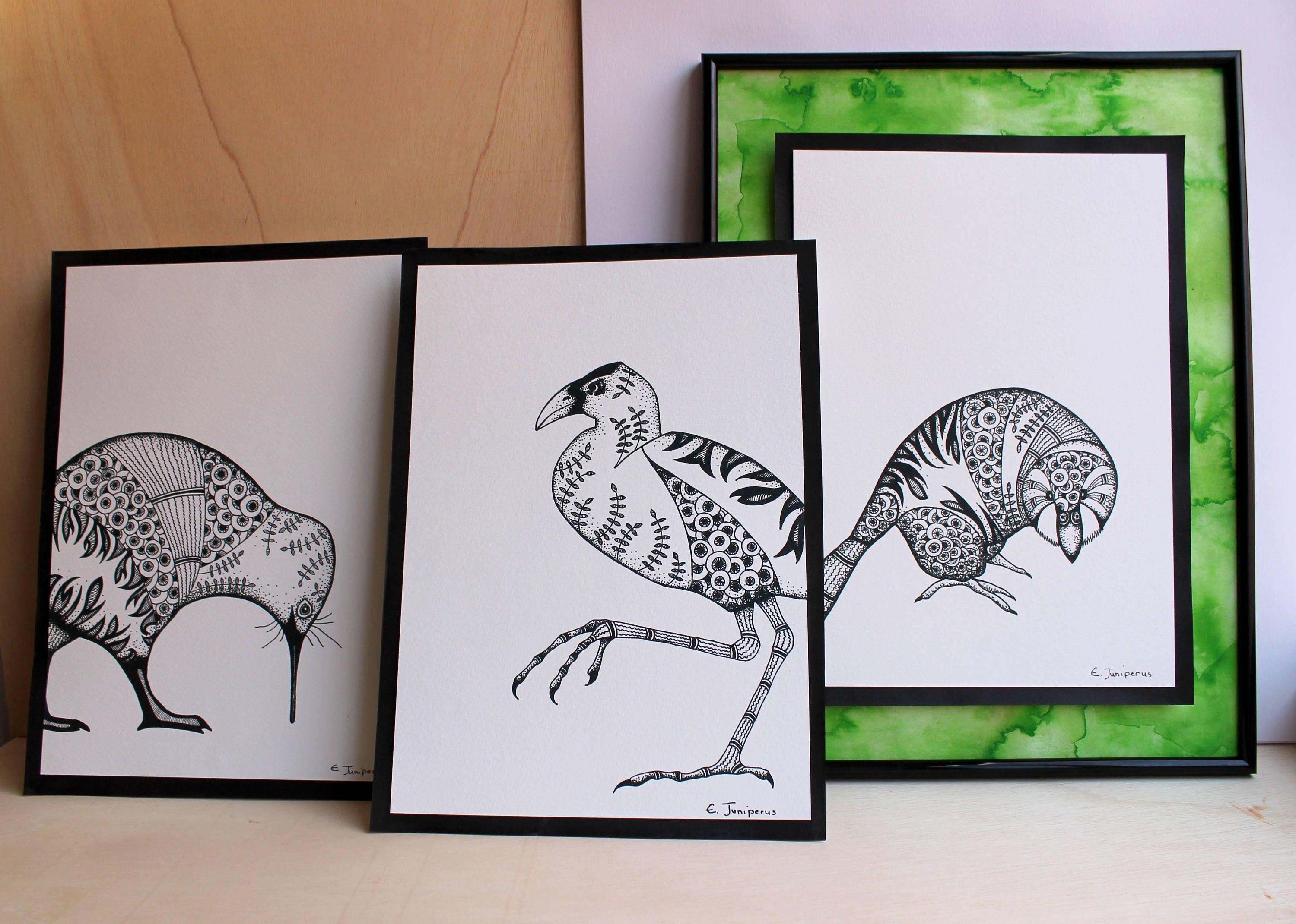 Pukeko. Prints & Original Drawing Balck and WhiteBird Art | Etsy