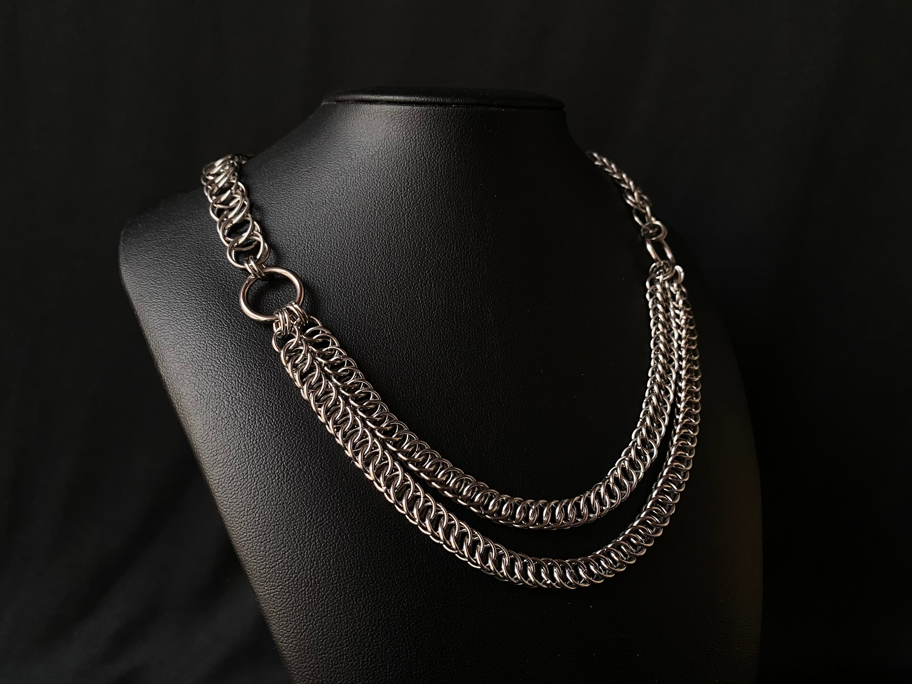 Kali Necklace | Stainless Steel Necklace | Chainmail | Chunky Chain ...