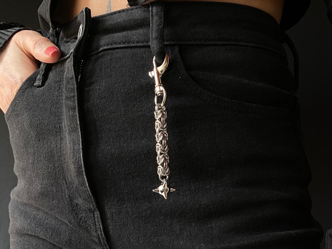 Spike Ball Keychain | Silver Chain Mail | Cute Keychain | Steel Chains ...