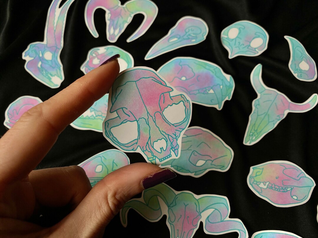 Animal Skulls Sticker Pack Skeleton Stickers Pack Death Nature Grungy ...