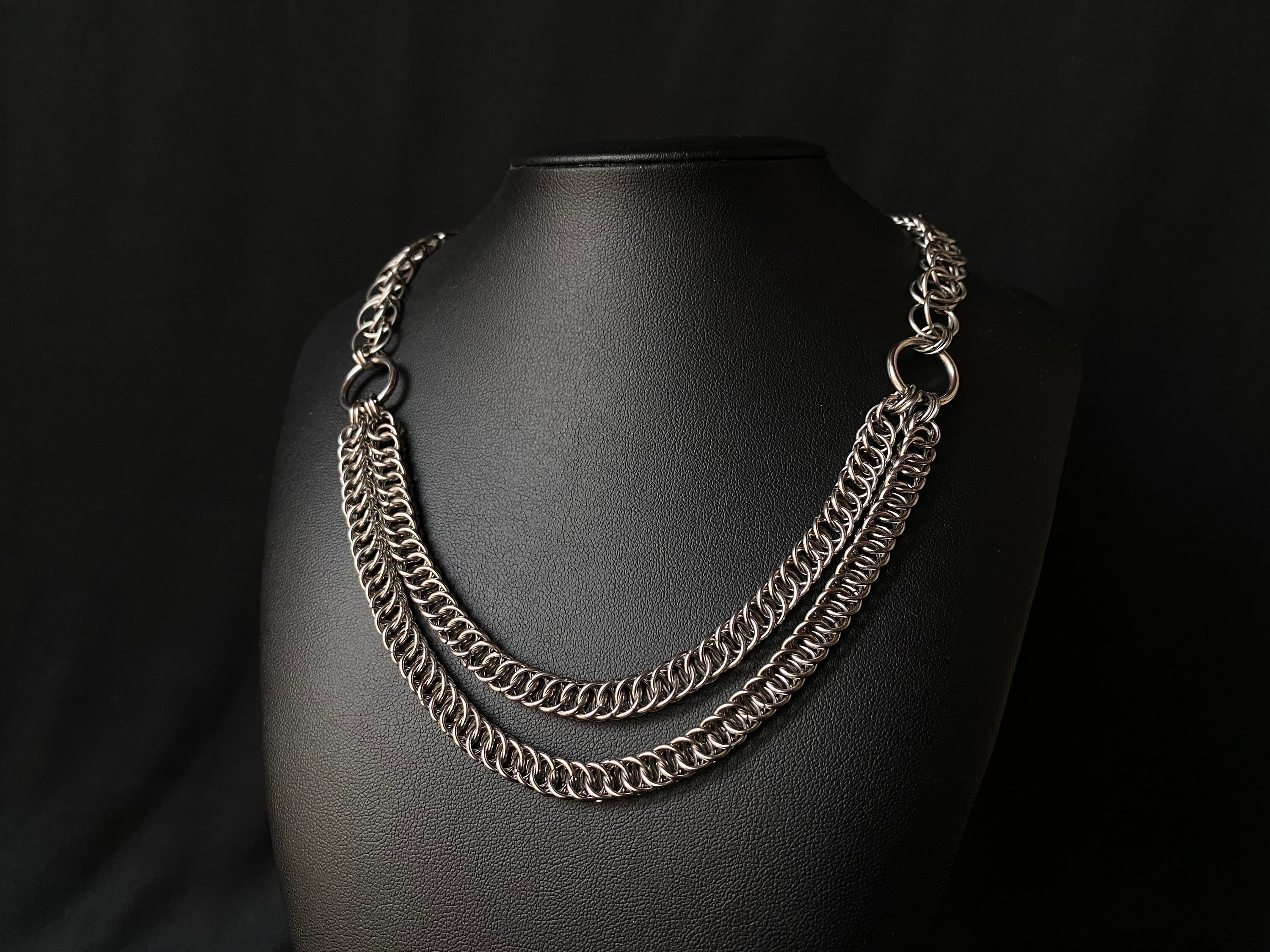 Kali Necklace | Stainless Steel Necklace | Chainmail | Chunky Chain ...