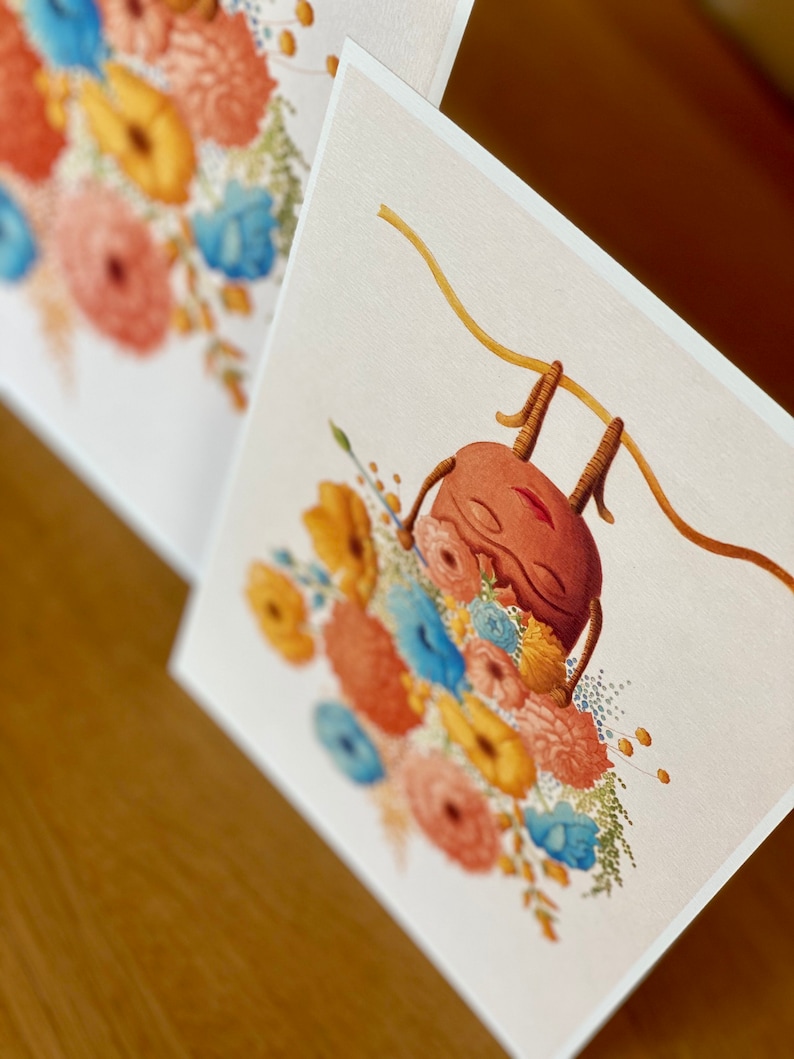 Blooming Frida Floral Illustration / Flower Poster / Gift for Flower ...