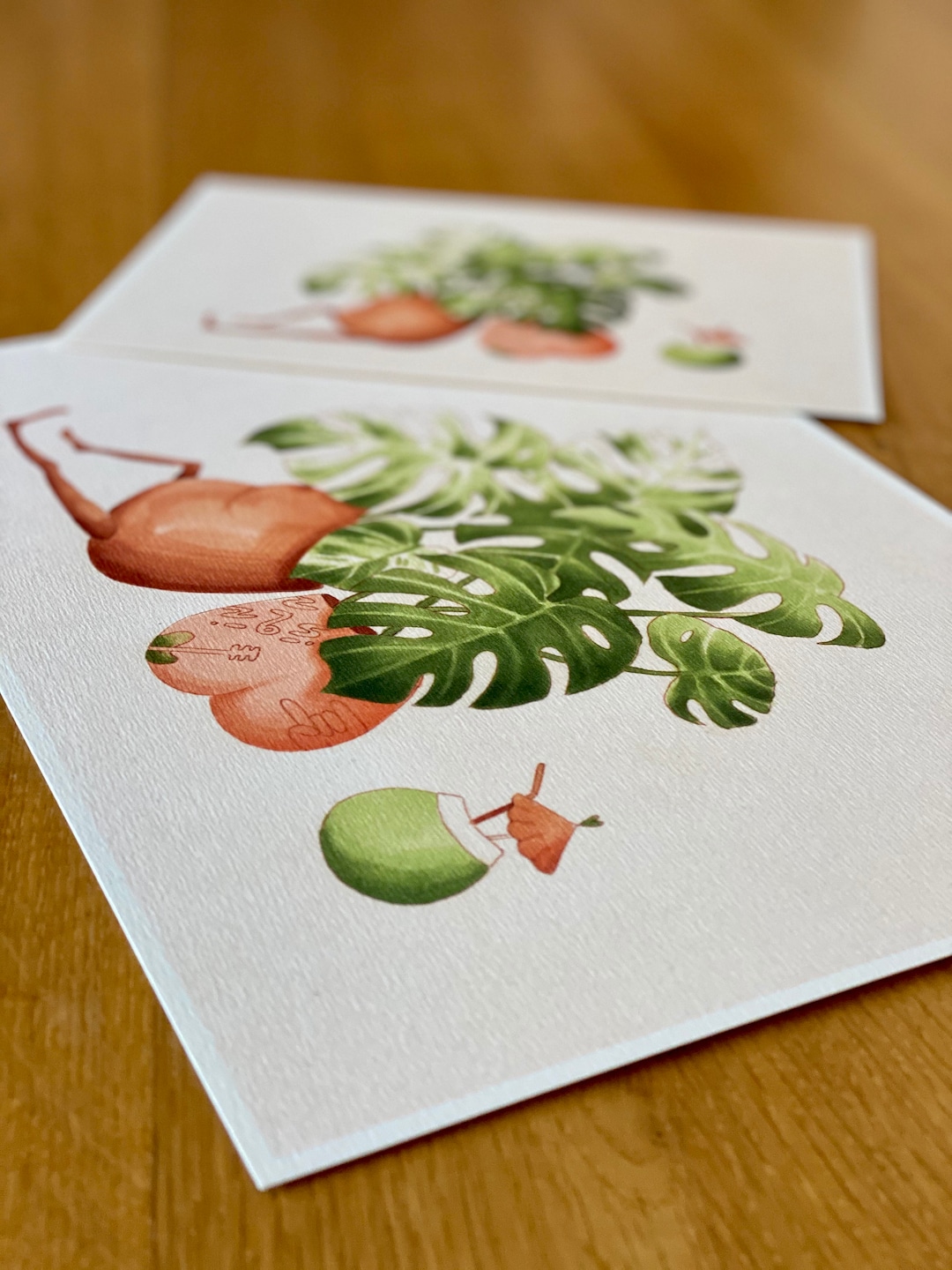 Summer Vibes Monstera Lover Illustration / Monstera Variegata Print ...