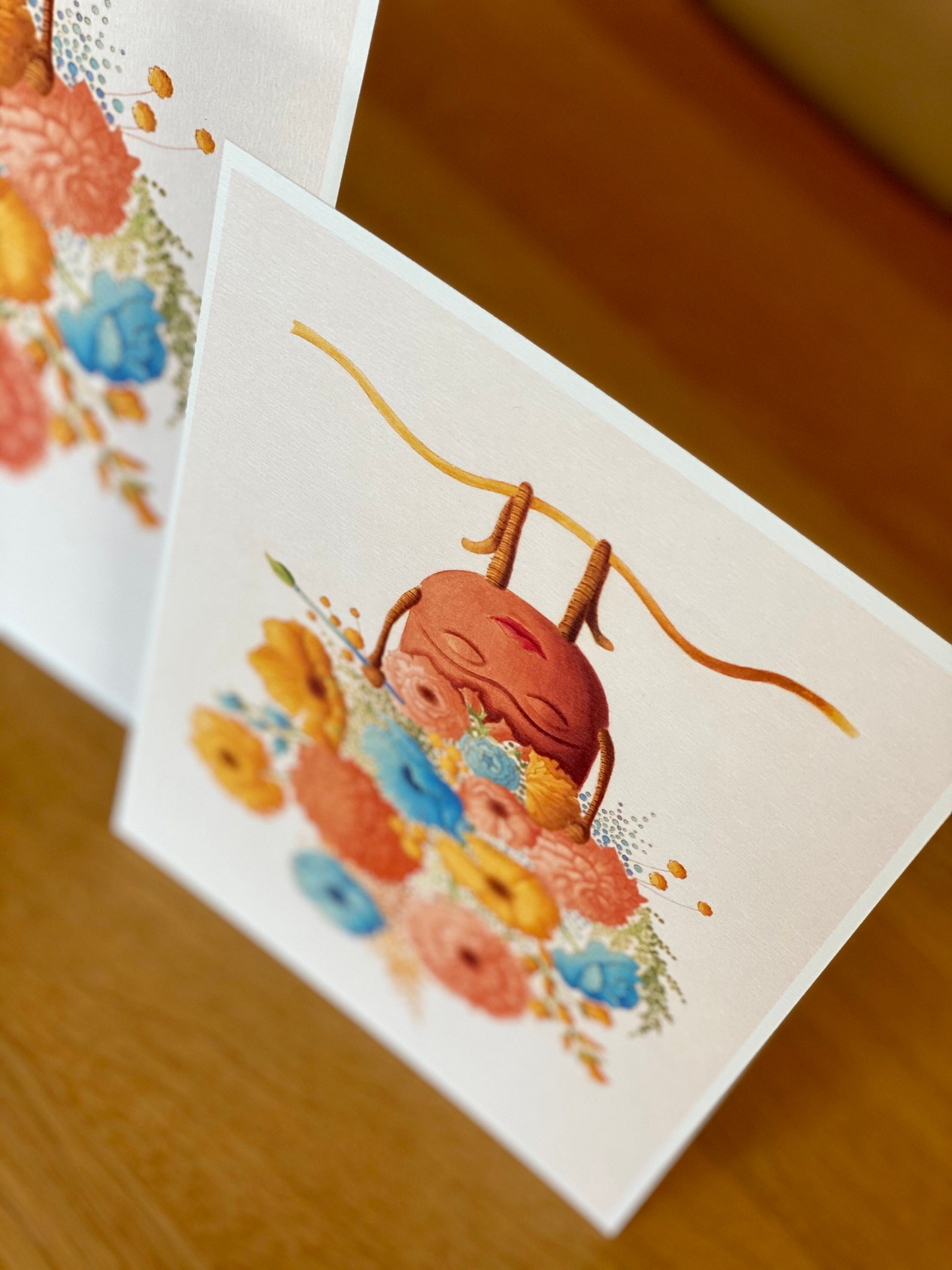 Blooming Frida Floral Illustration / Flower Poster / Gift for Flower ...